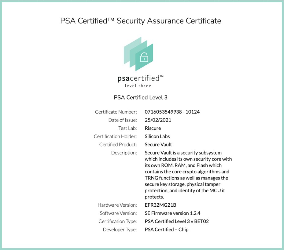 Third Party Accreditation - Silicon Labs